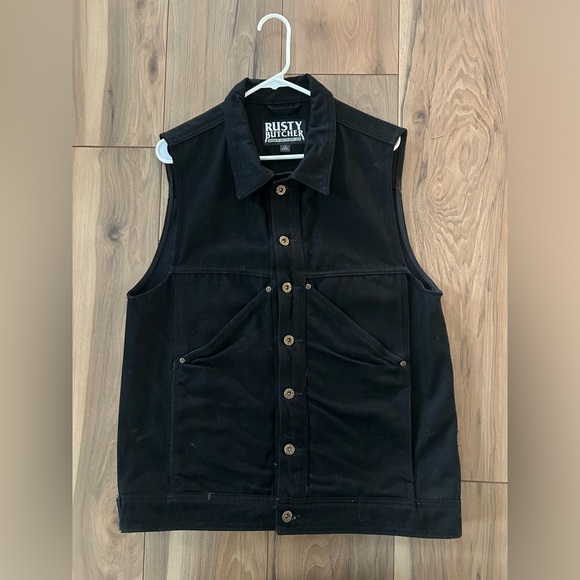 Rusty Butcher | Jackets & Coats | Rusty Butcher Black Denim Motorcycle ...